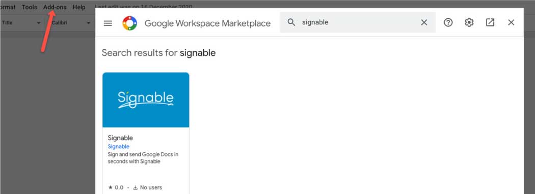 Google Docs Integration for eSignatures - Signable